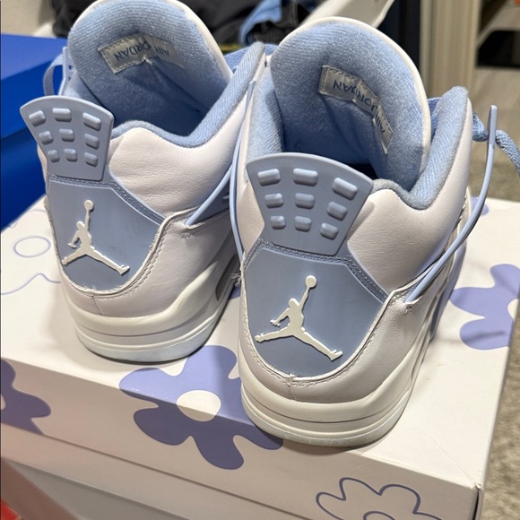 Jordan | Shoes | Air Jordan Retro 4white And Blue | Poshmark